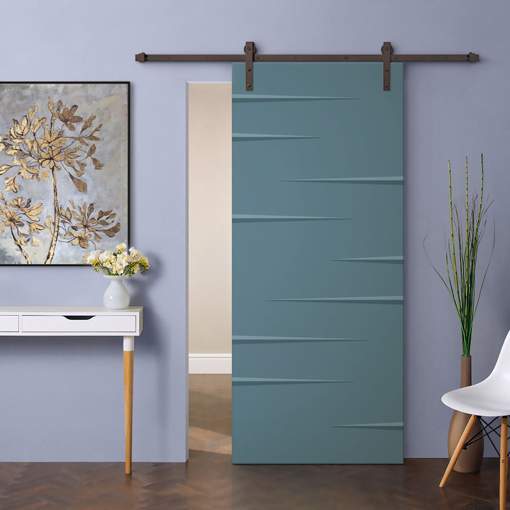 Composite MDF Sliding Barn Door with Hardware Kit – CalHome